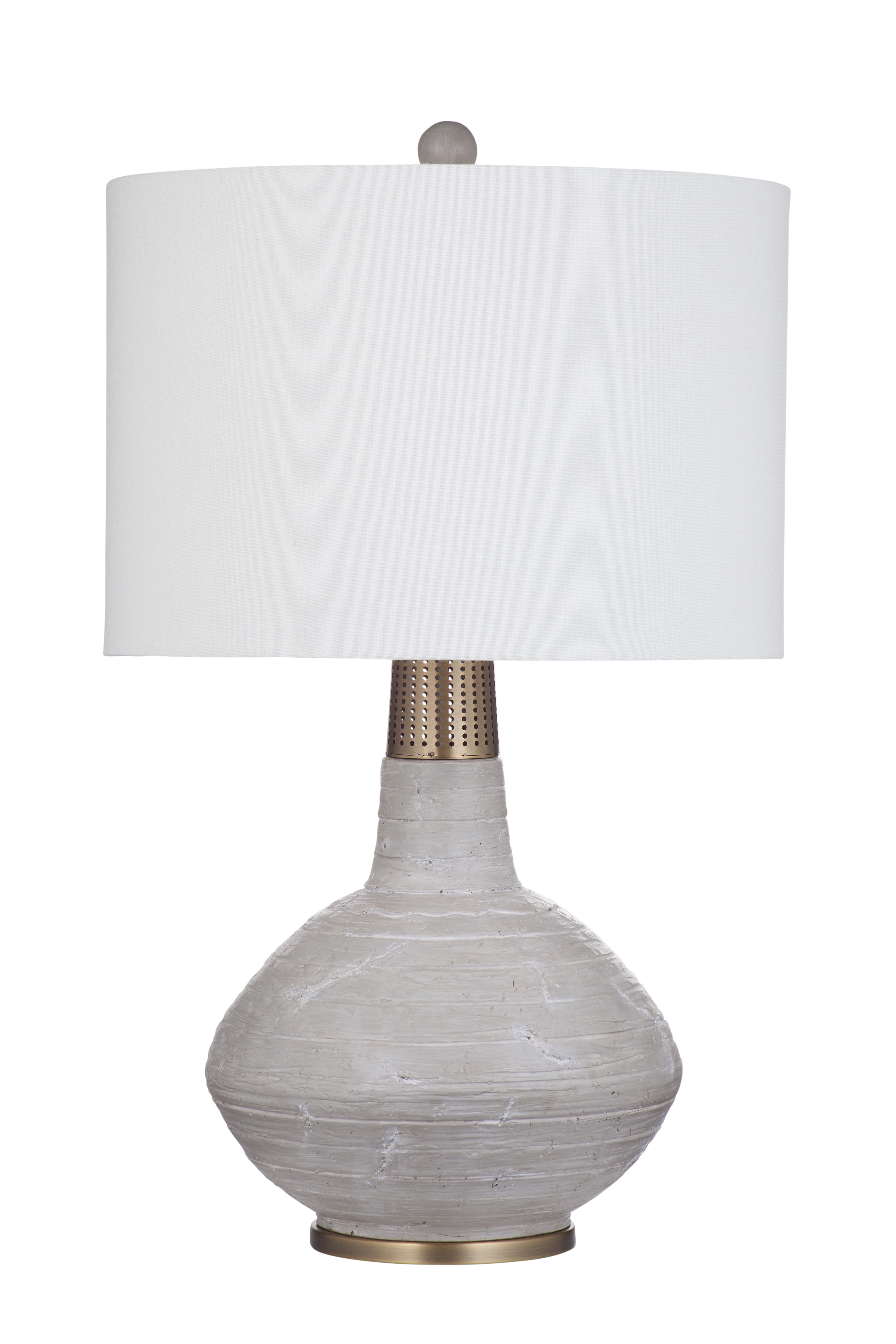 Alyssa Gray Table Lamp in Concrete Stone - Walmart.com