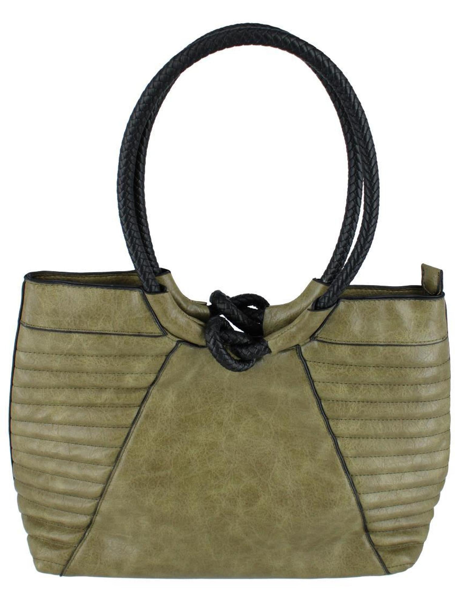 CTM Textured Synthetic Leather Tote Handbag with Handle (Women ...