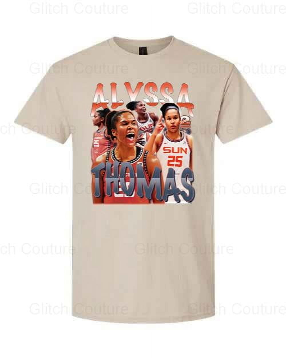 Alyssa Thomas Vintage Graphic Jersey Style WNBA Connecticut Sun Fan Tee ...