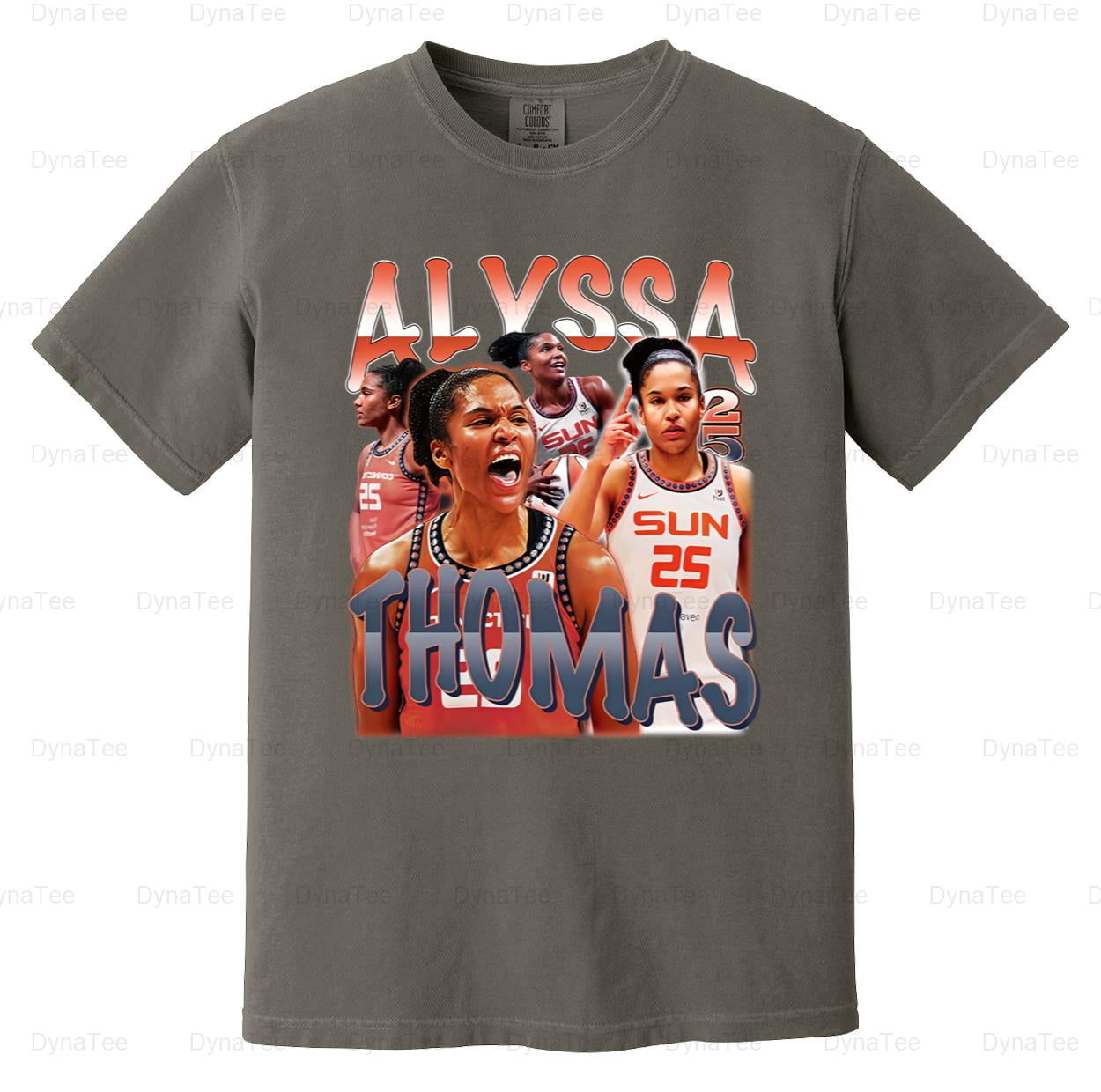 Alyssa Thomas Vintage WNBA Jersey Basketball Fan Graphic Sun CT Comfort ...