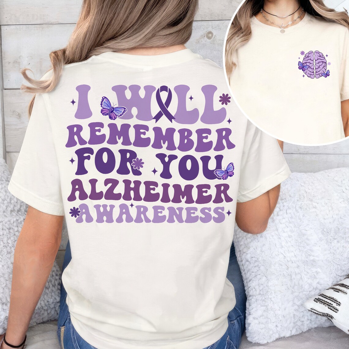 Alzheimer'S Awareness Shirt, I Will Remember For You, Alzheimer Shirt ...