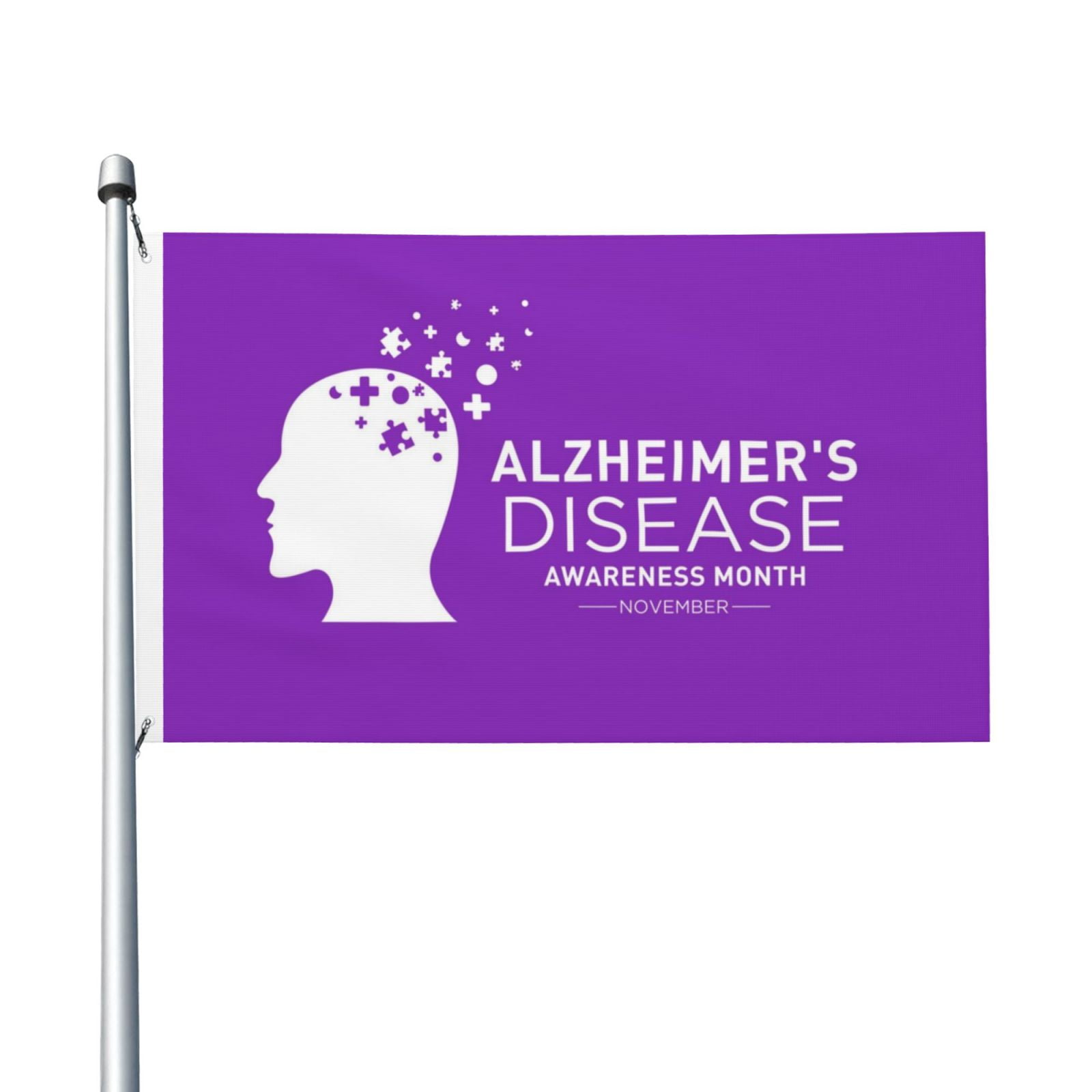 Alzheimer'S Disease Awareness Month Purple Ribbon Garden Flags 3x5 Ft ...