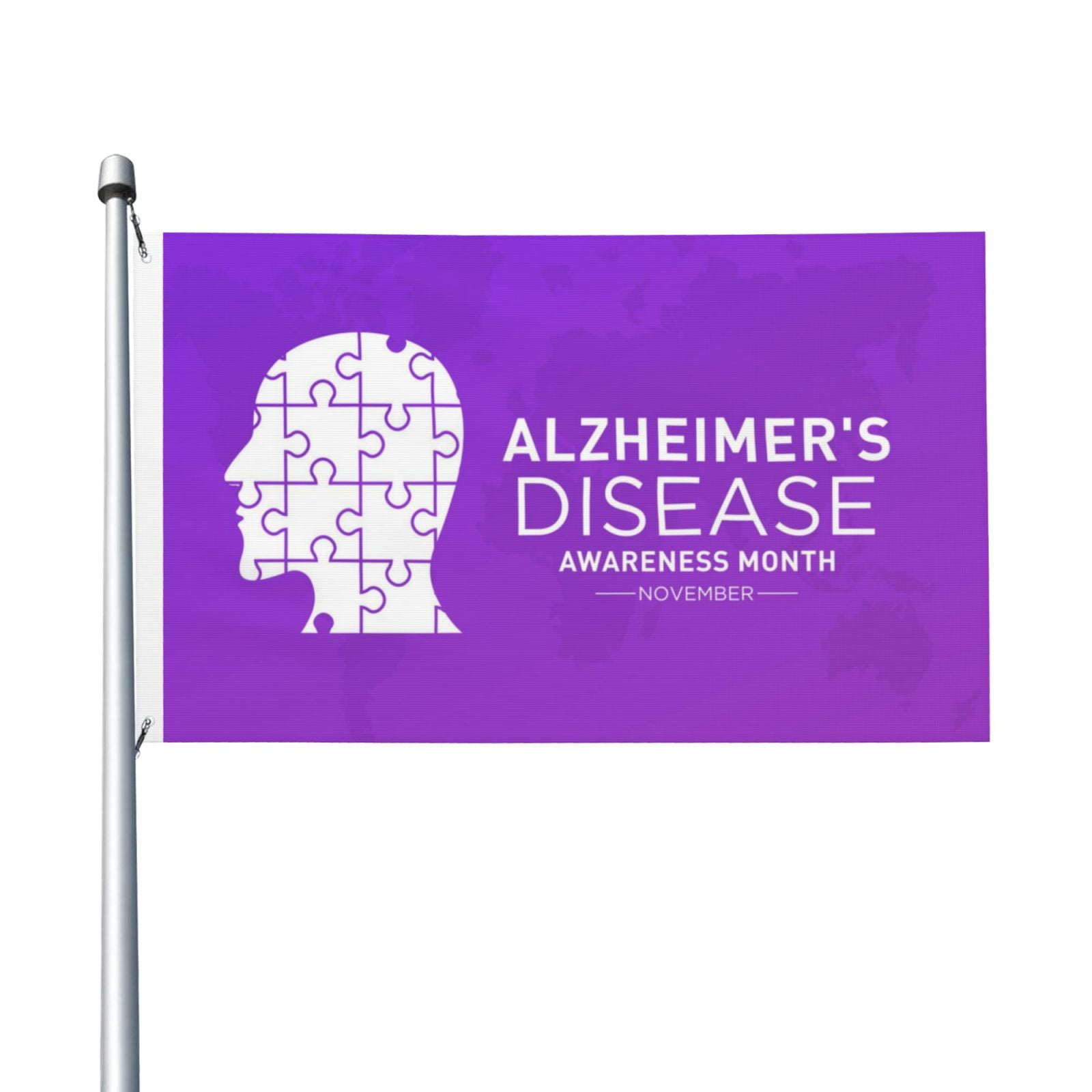 Alzheimer'S Disease Awareness Month Purple Ribbon Garden Flags 3x5 Ft ...