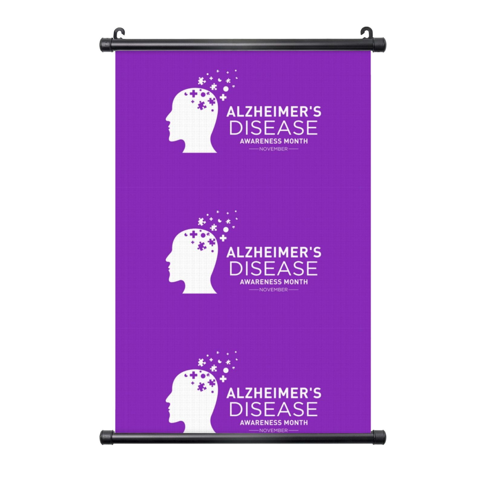 Alzheimer'S Disease Awareness Month Purple Ribbon Poster Wall Art ...