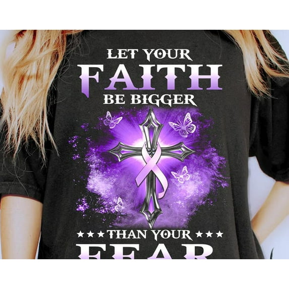 Alzheimer's Awareness : Faith Over Fear Purple Ribbon - Walmart.com