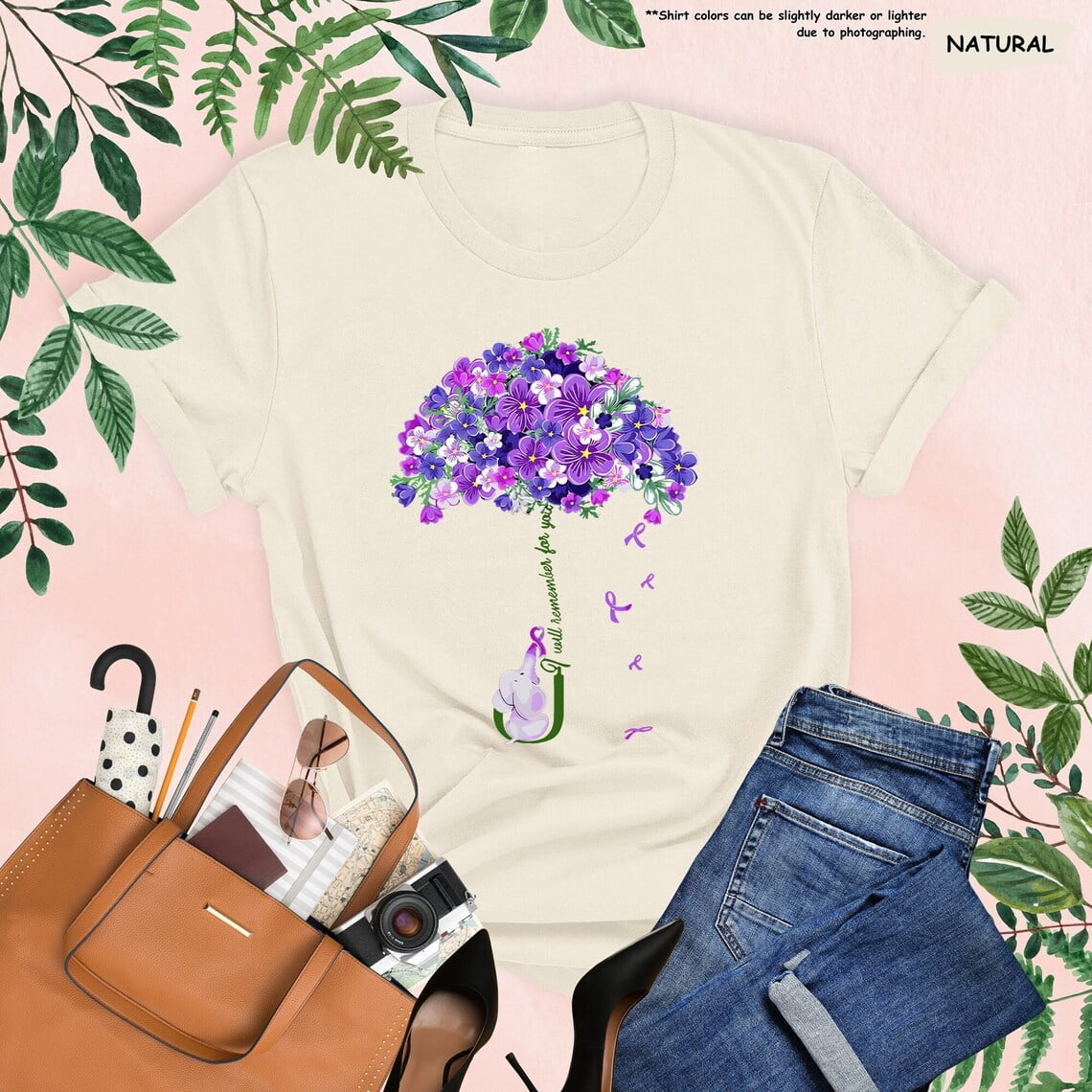 Alzheimer's Awareness Shirt, I Will Remember For You, Alzheimers Flower ...