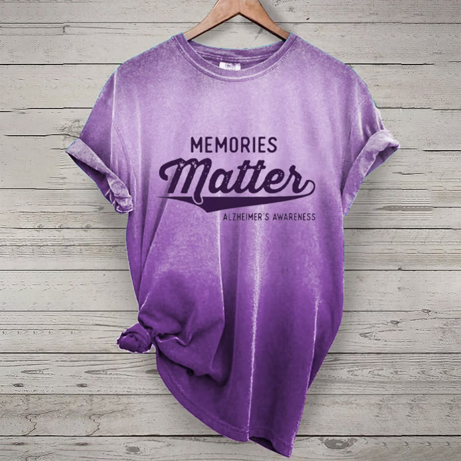 Alzheimer's Awareness T-Shirt - Memories Matter Support Graphic Tee ...