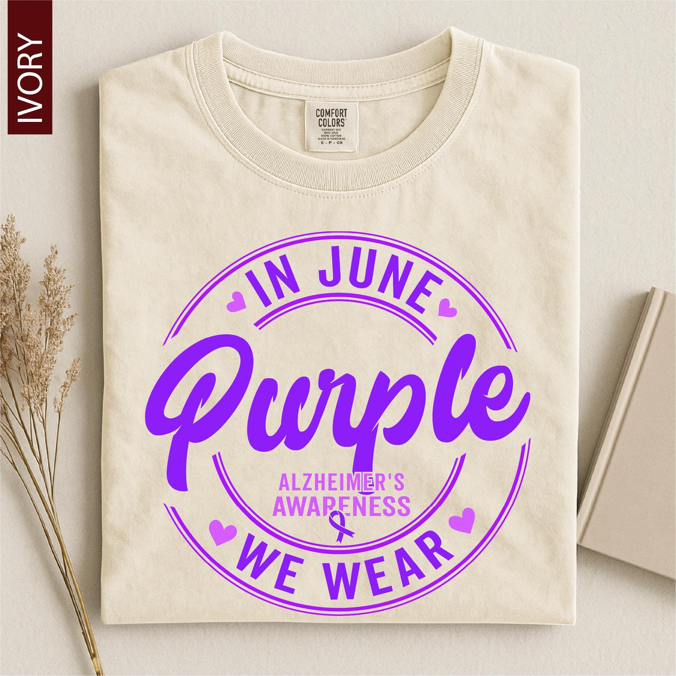 Alzheimer's Awareness Tee, June Awareness Shirt, Caregiver Gift, Purple ...