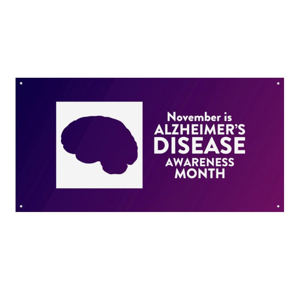 Alzheimer’s Disease Awareness Month Banners Flag Hanging Backdrop Sign ...