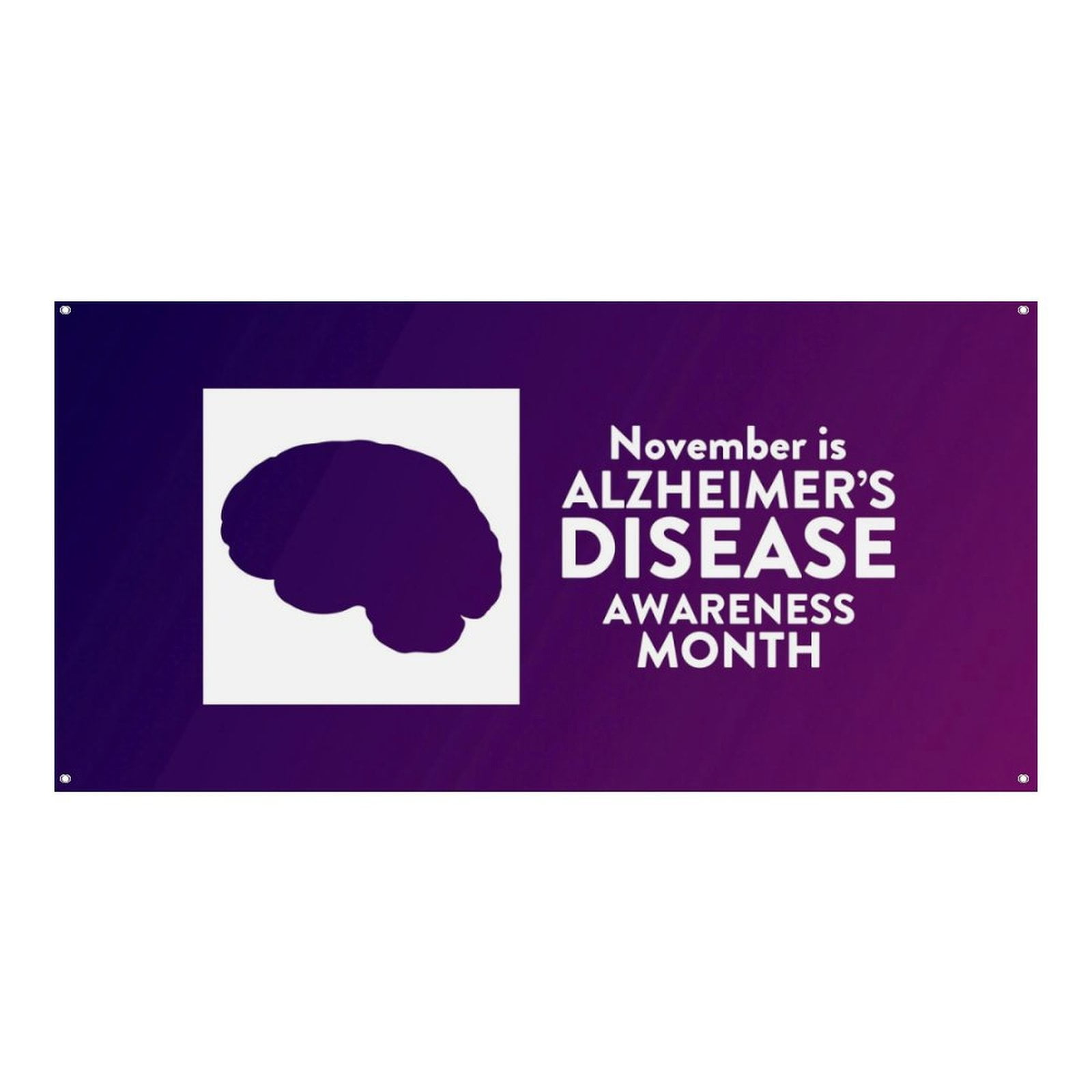 Alzheimer’s Disease Awareness Month Banners Flag Hanging Backdrop Sign ...