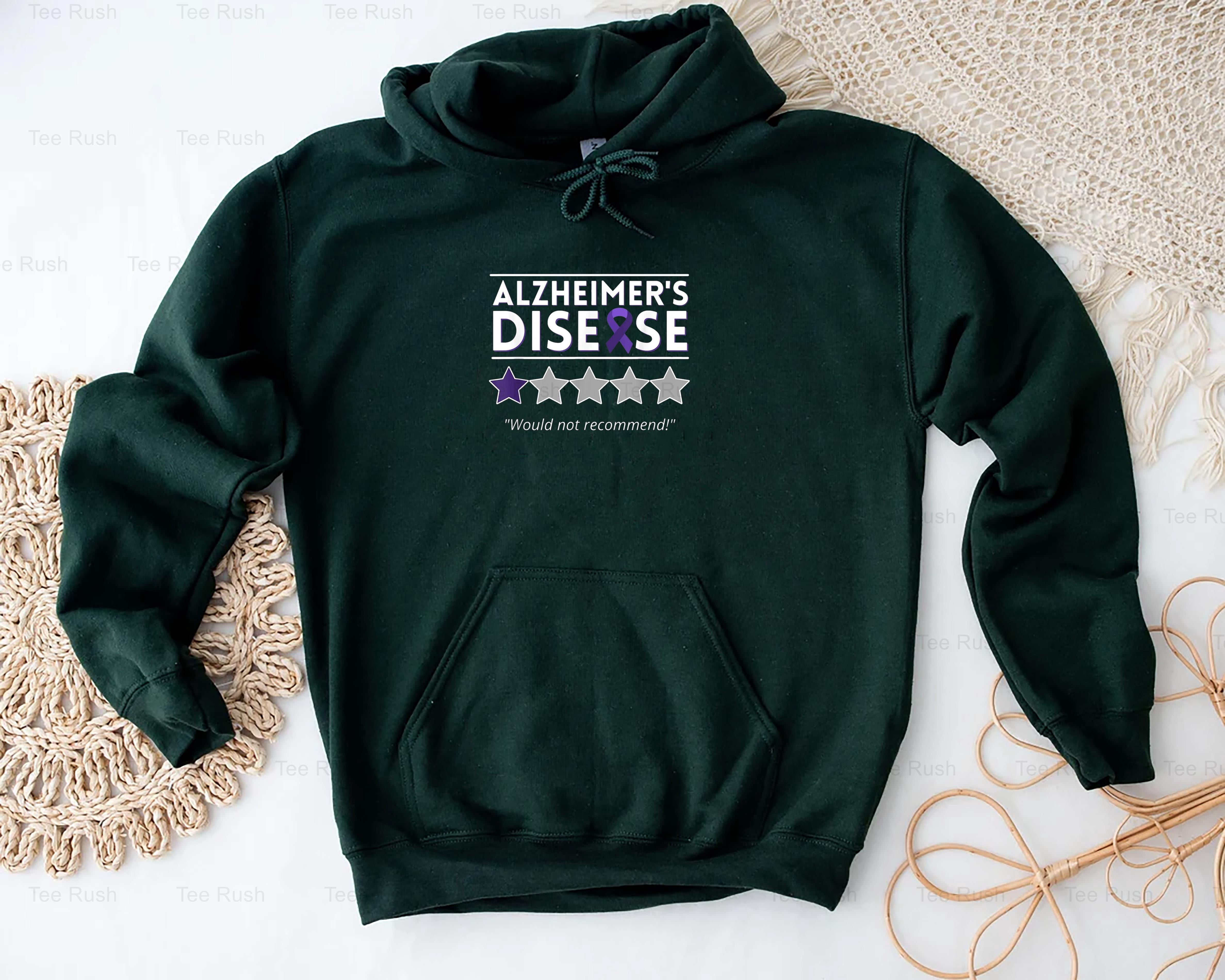 Alzheimer's Disease Not Recommend Funny Awareness Purple Ribbon Humor,T ...