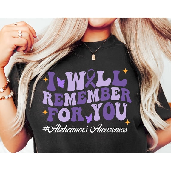 Alzheimeramp39s Awareness TShirt Family Support Ribbon Graphic Tee ...