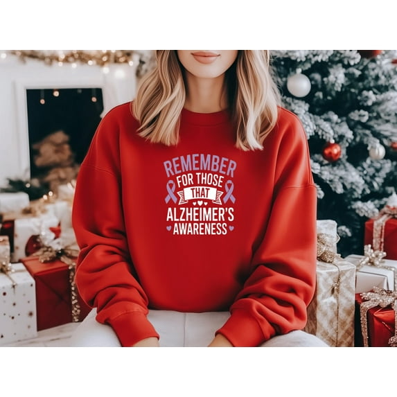 Alzheimers Awareness Purple Ribbon Memory Support Gift Sweatshirt, up ...
