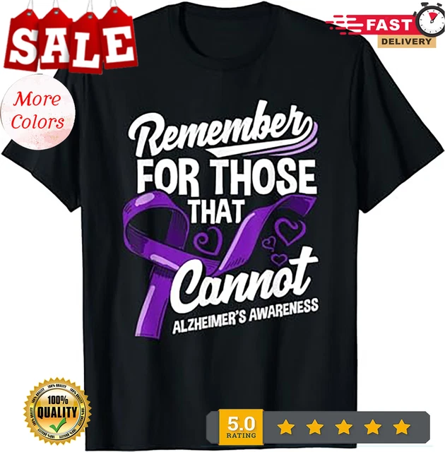 Alzheimers Awareness Purple Ribbon Supporter Alzheimers T-Shirt ...