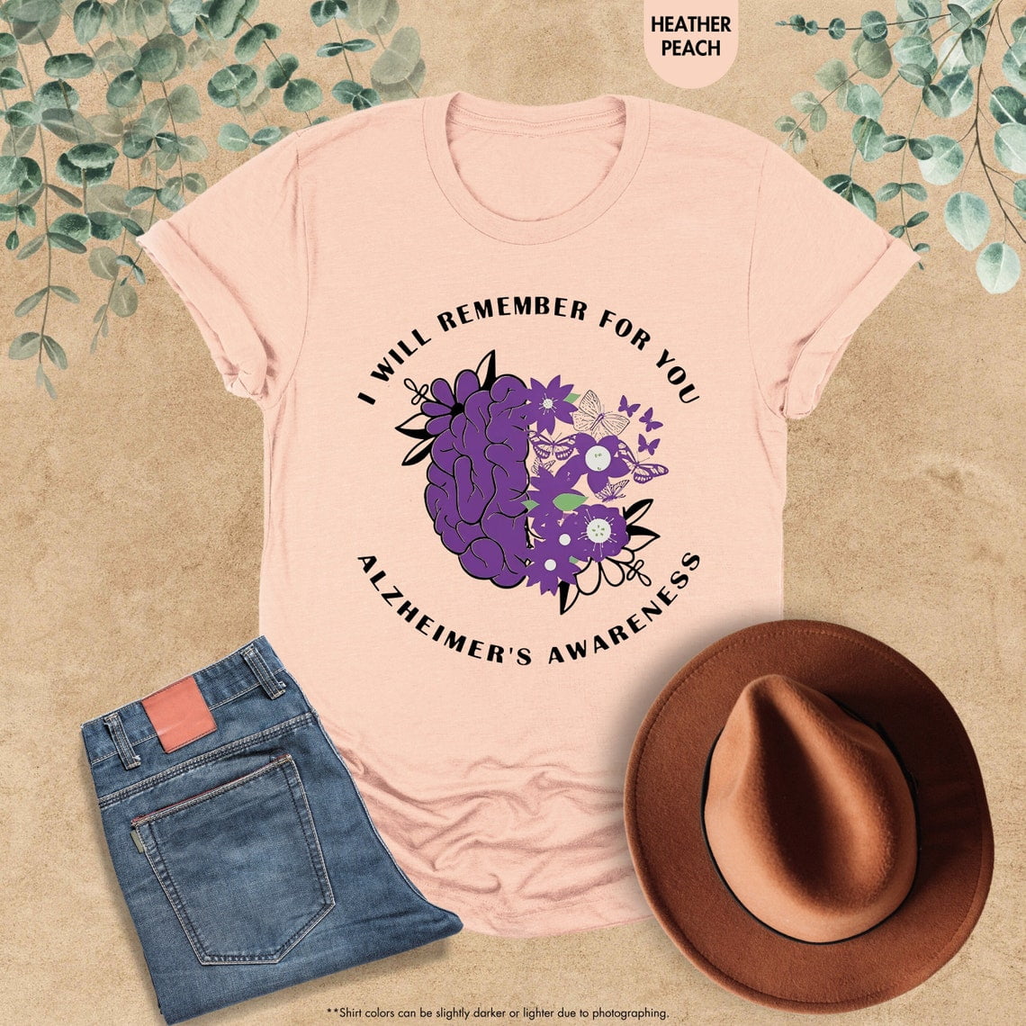 Alzheimers Awareness Shirt, I Will Remember For You Shirt, Purple ...