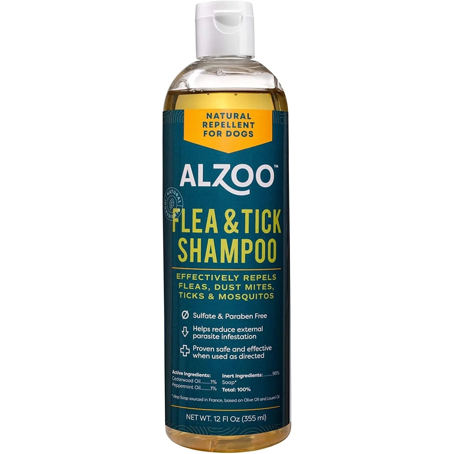 Alzoo Natural Repellant Dog Shampoo 12oz. - Walmart.com