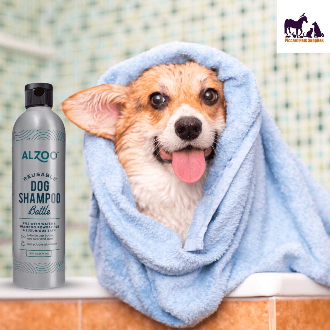 Alzoo Dog Puppy Shampoo Vanilla scent concentrate makes 32oz no waste ...