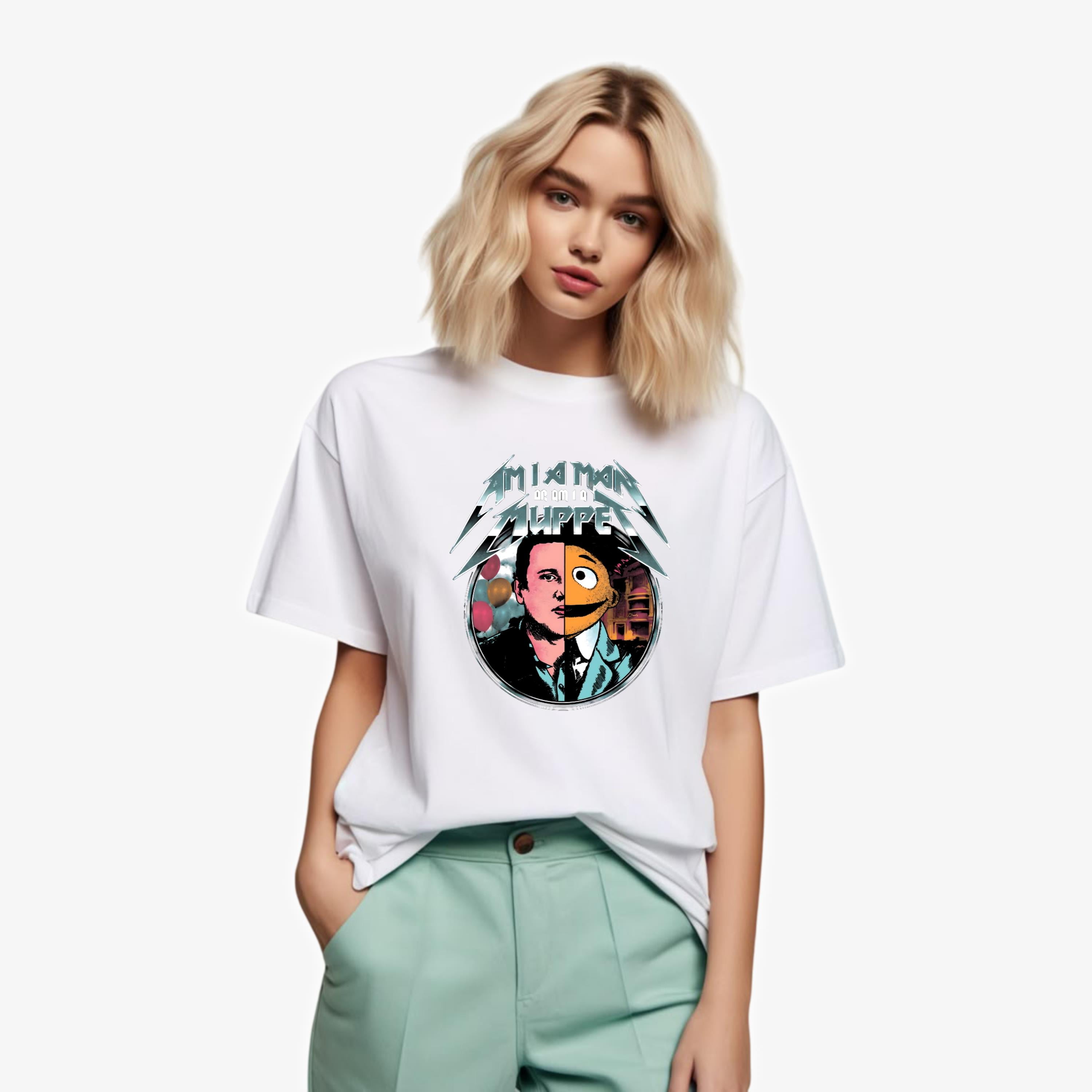 Am I A Man Or Am I A Muppet Funny Kermit Quote T-Shirt, for men & women ...