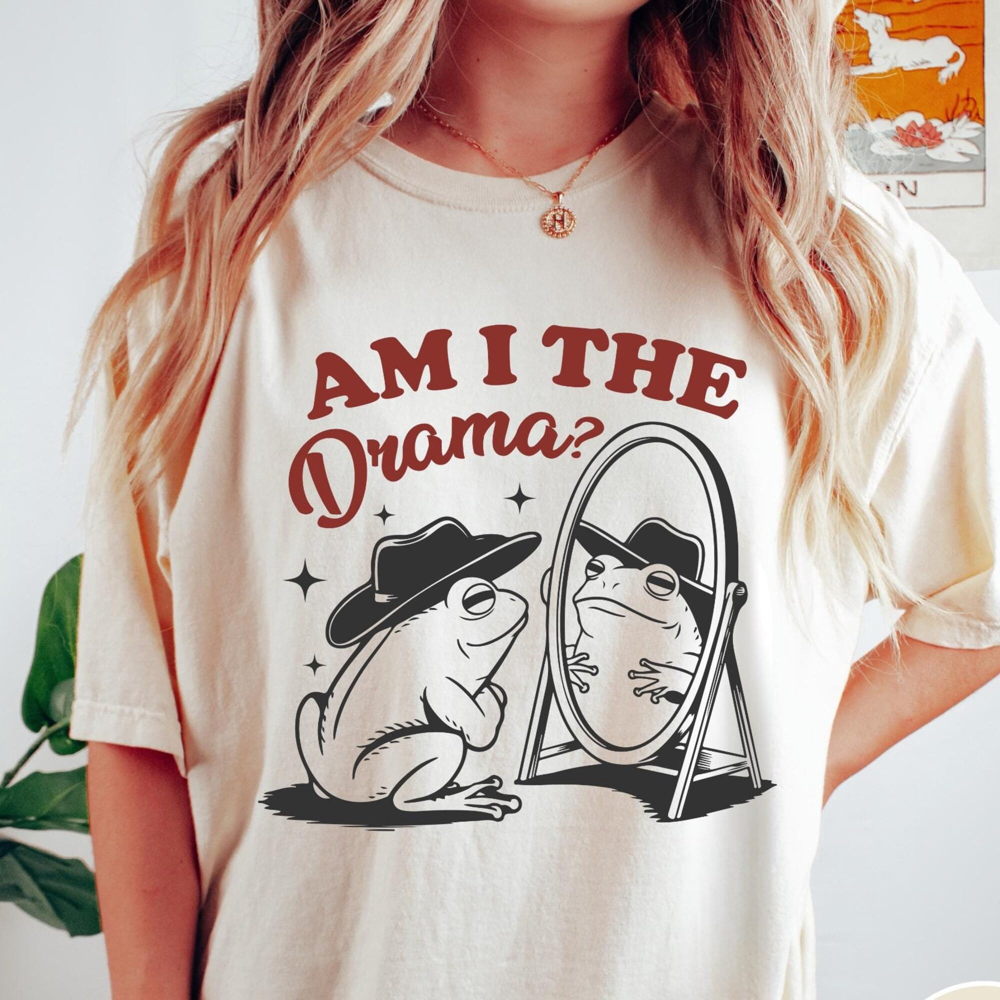 Am I The Drama TShirt Frog Tshirt Funny Sarcastic Meme Retro Shirt ...