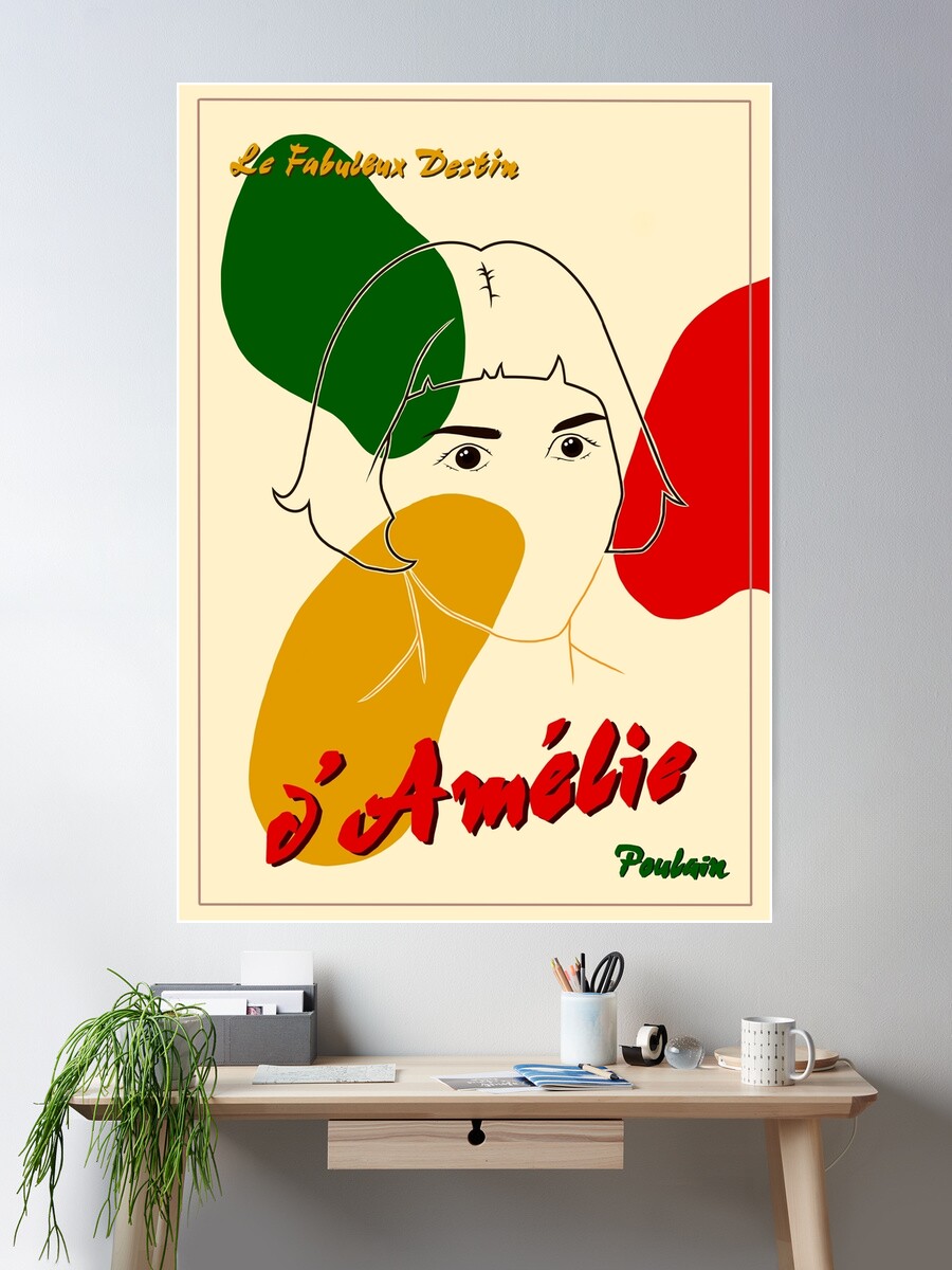 Amã©Lie Movie Poster Poster Wall Art, Modern Wall Decor For Living Room ...