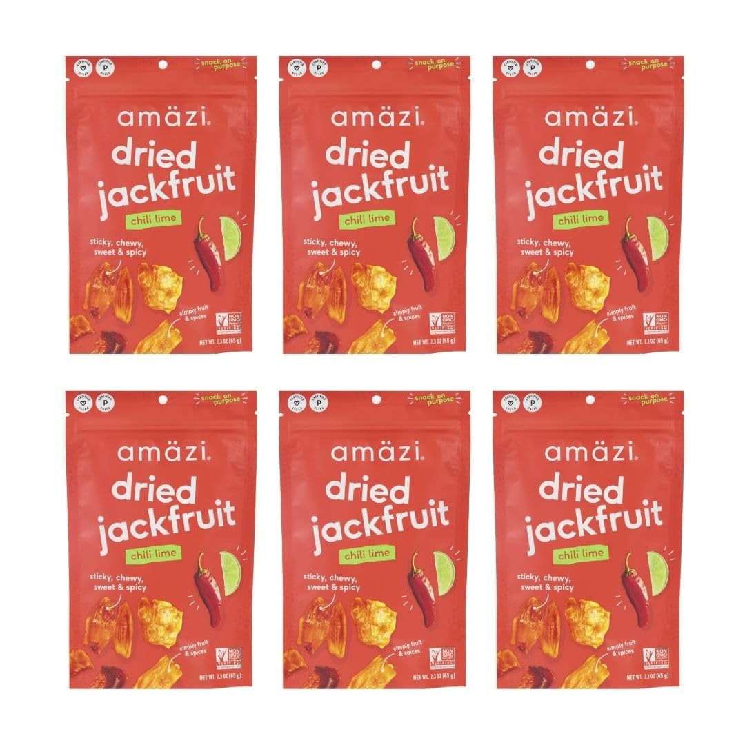 Amäzi Foods | Chili XEF1 Lime Dried Jackfruit (6 Pack) | All Natural ...