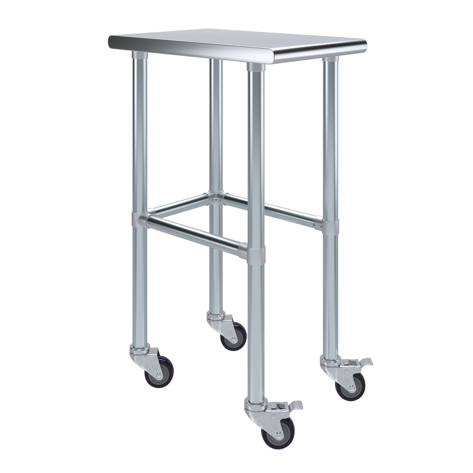 AmGood 15" Long x 24" Deep Stainless Steel Work Table With Open Base ...