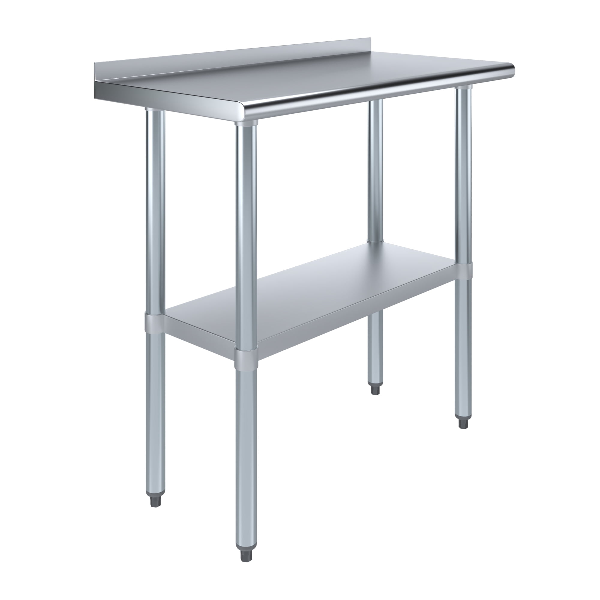 AmGood 18 in. x 36 in. Stainless Steel Work Table with 1.5 in ...
