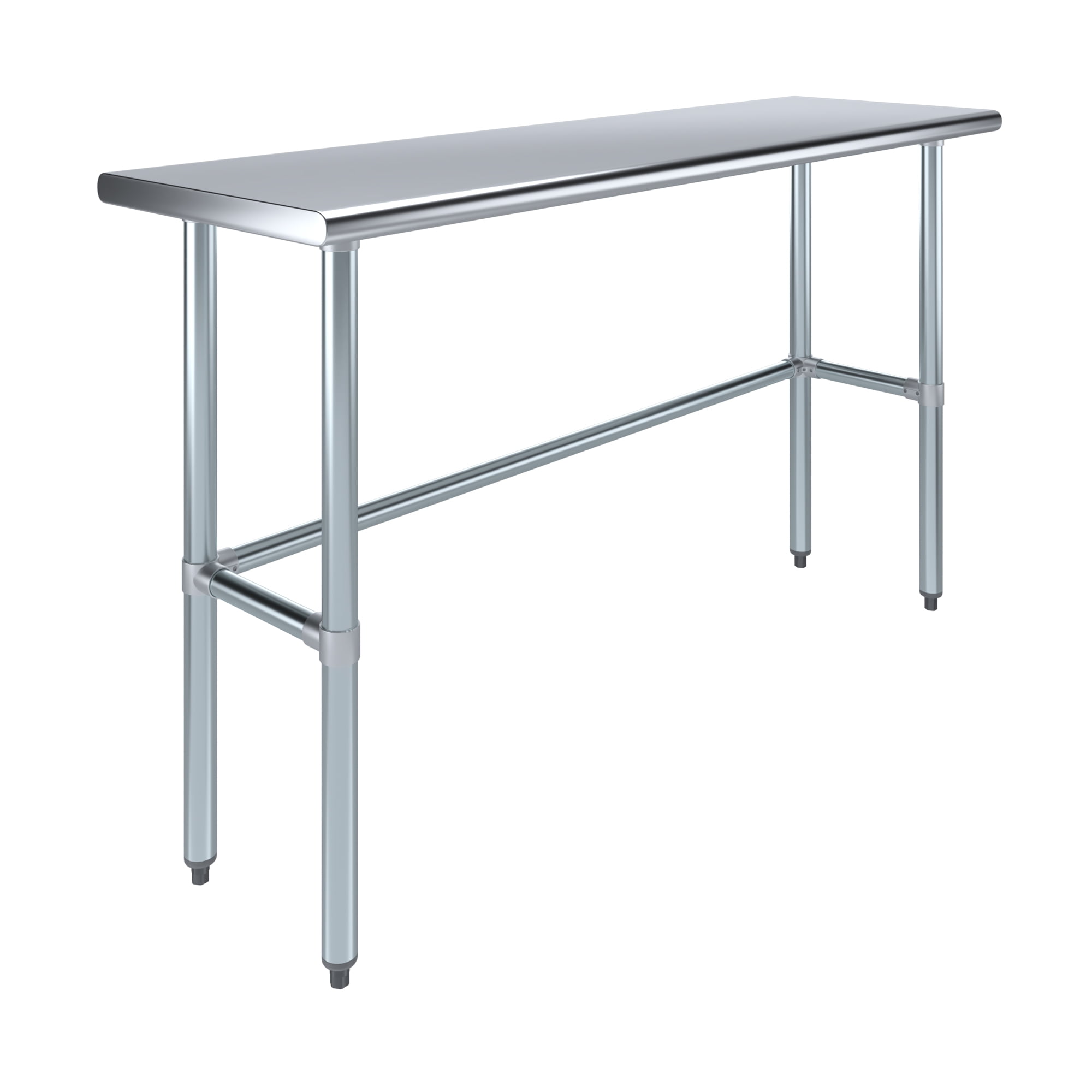 AmGood 18 in. x 60 in. Open Base Stainless Steel Work Table ...