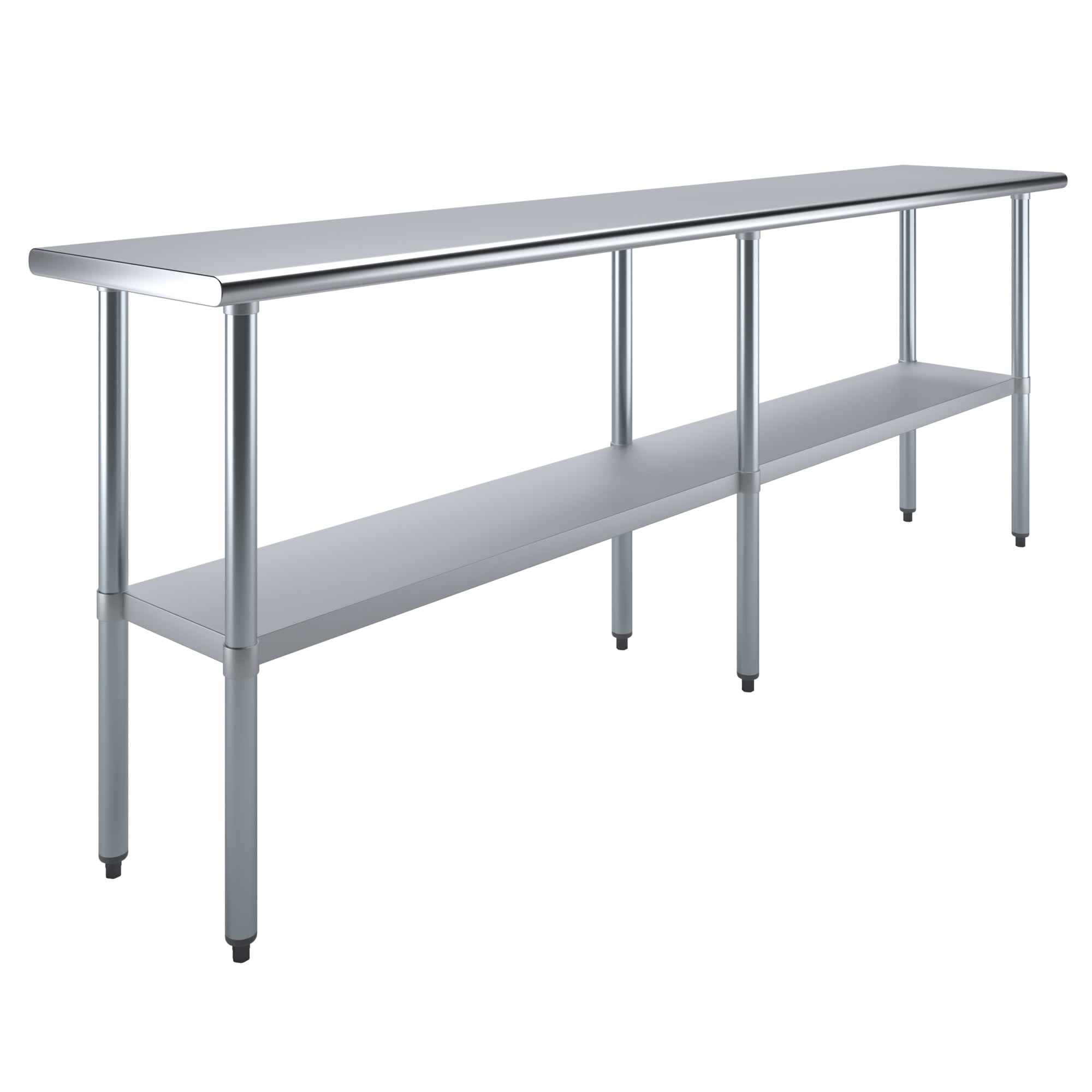 AmGood 18 in. x 96 in. Stainless Steel Table | Metal Utility Kitchen ...