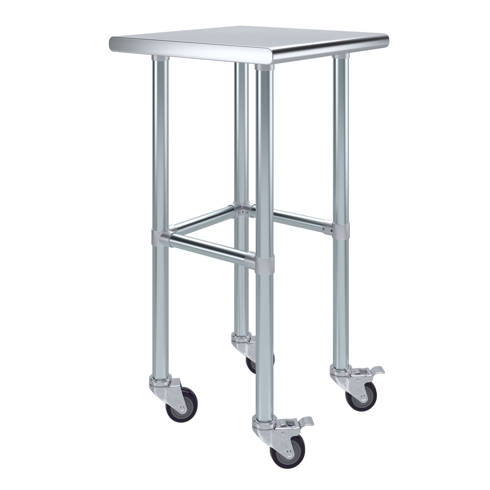 AmGood 20" Long x 20" Deep Stainless Steel Work Table With Open Base ...