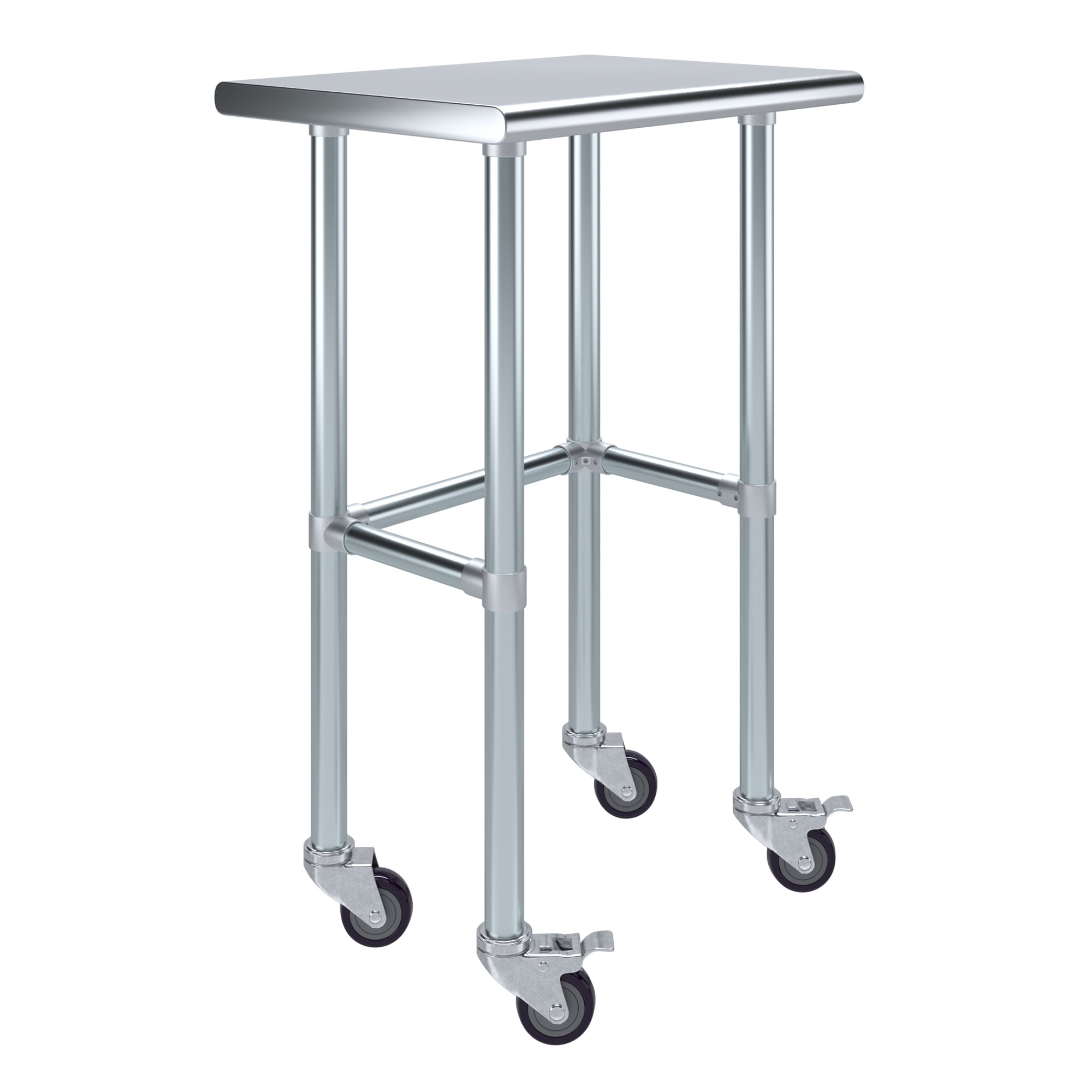AmGood 24" Long x 18" Deep Stainless Steel Work Table With Open Base ...