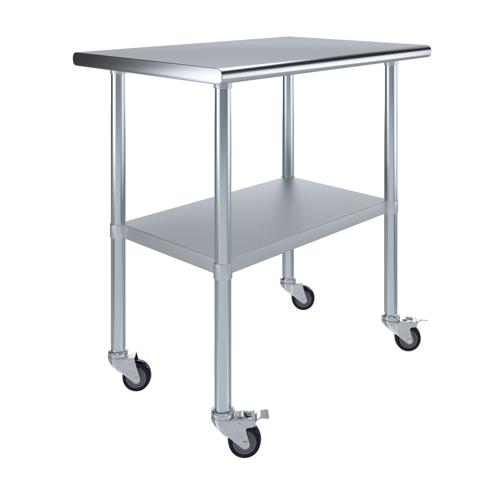 AmGood 36" Long x 24" Deep Stanless Steel Work Table with Casters ...