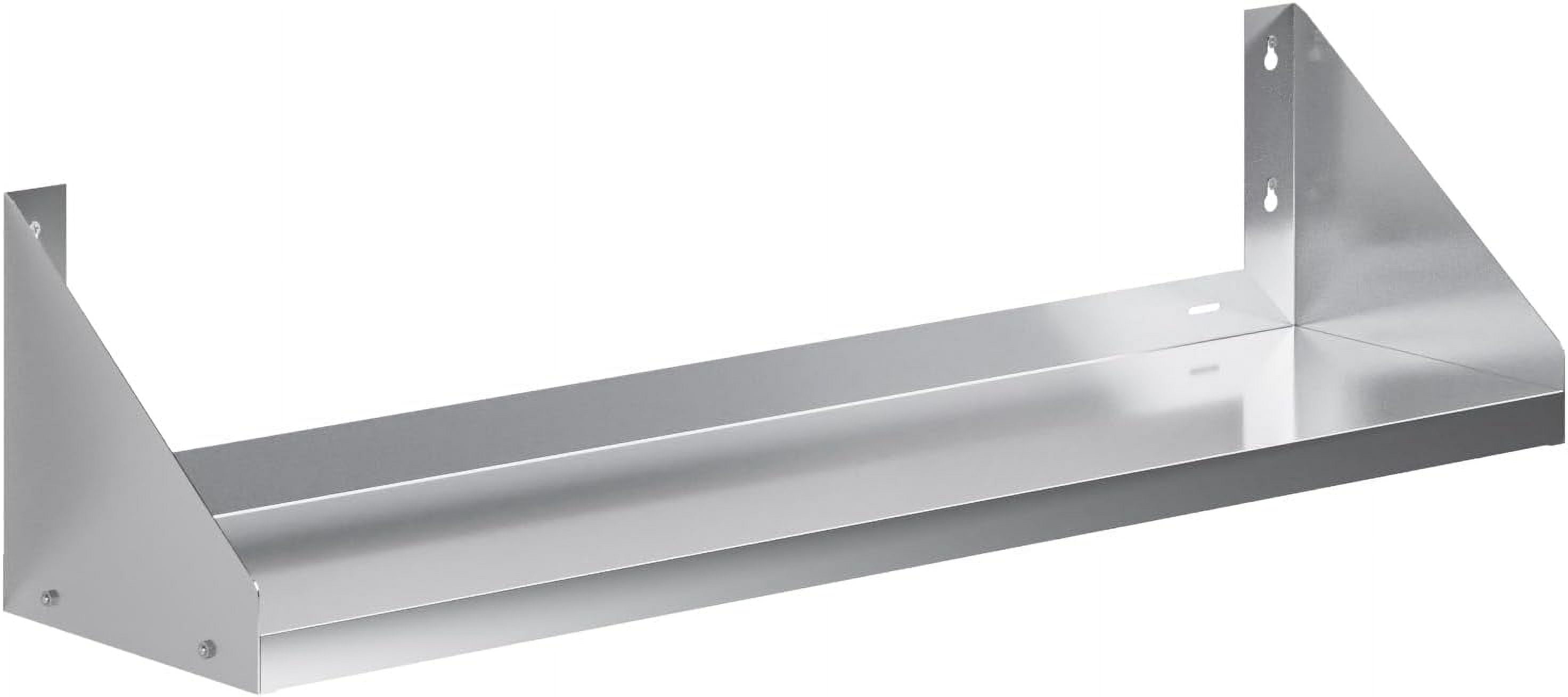 AmGood 48" Long X 12" Deep Stainless Steel Wall Shelf with Side Guards ...