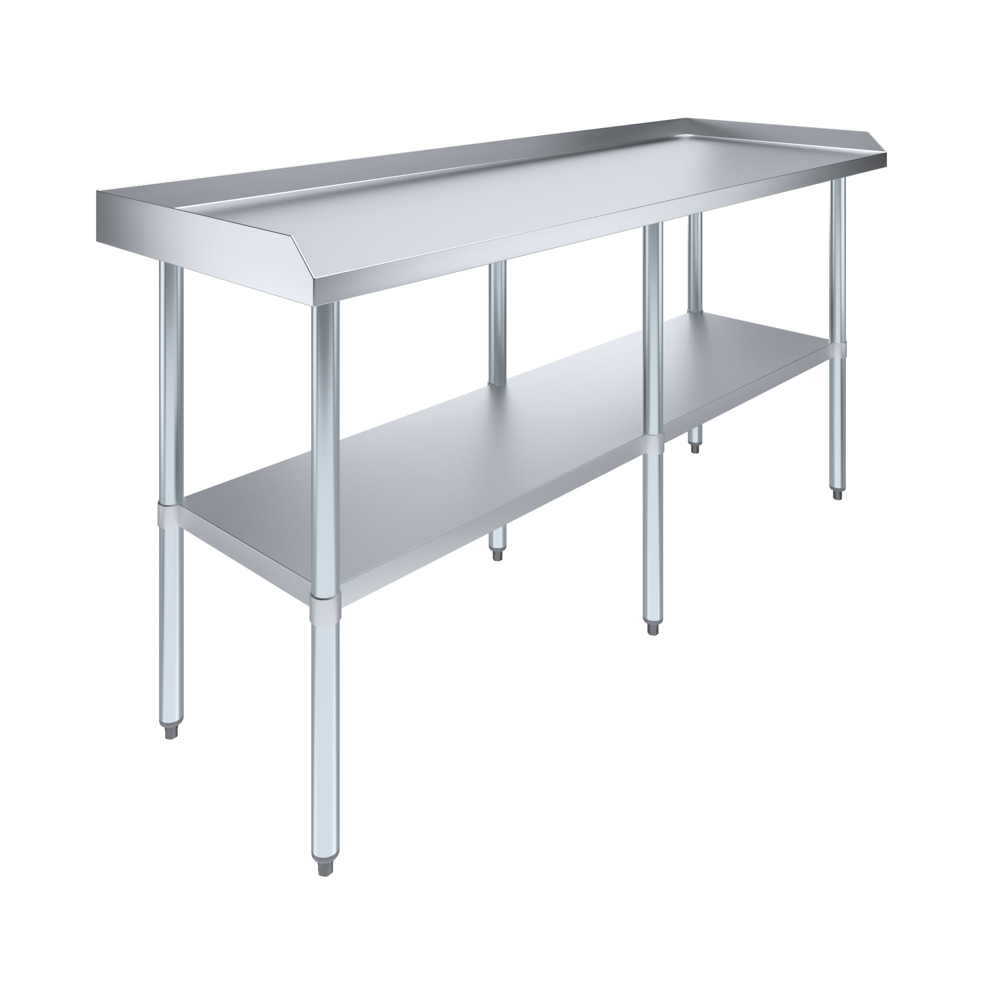 AmGood 72" Long x 24" Deep Commercial Work Table with Backsplash and ...