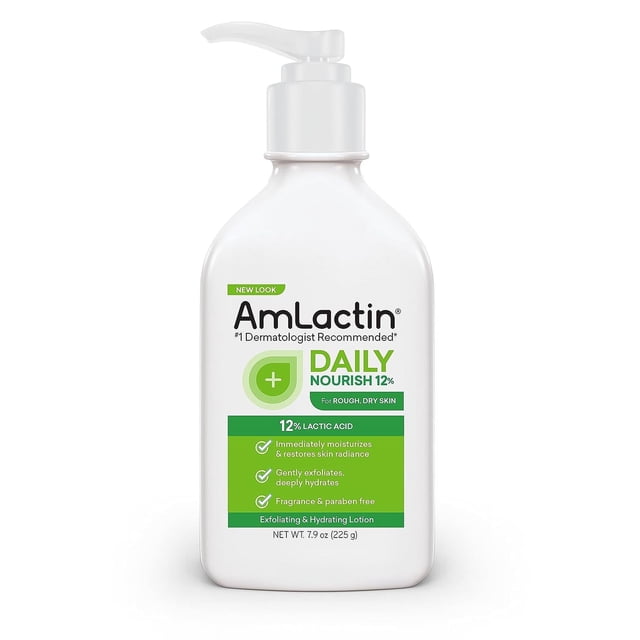 AmLactin Daily Nourish Body Lotion, 12% Lactic Acid for Dry Skin Relief ...
