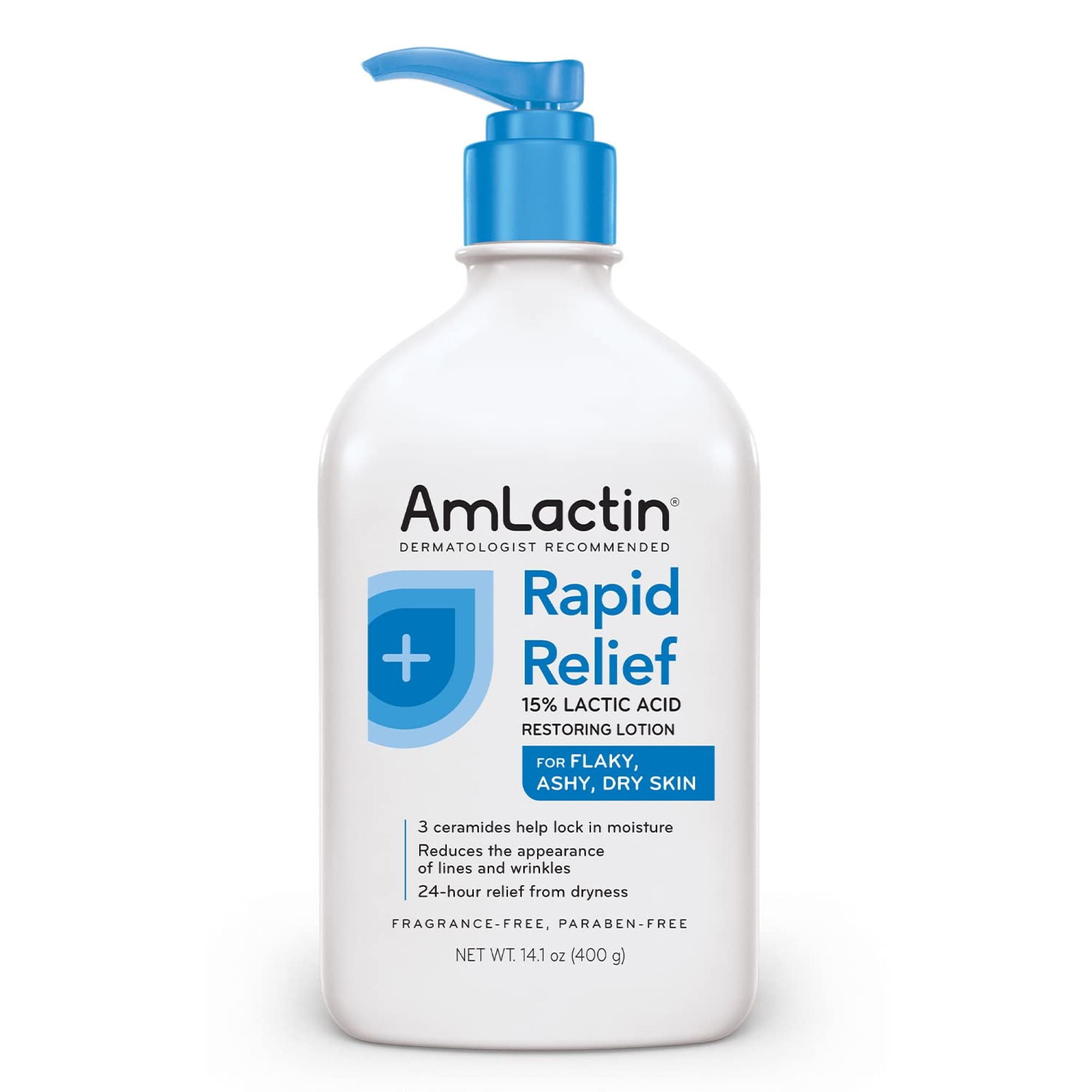 AmLactin Rapid Relief Restoring Lotion, Fragrance Free, 14.1 oz (400 g ...