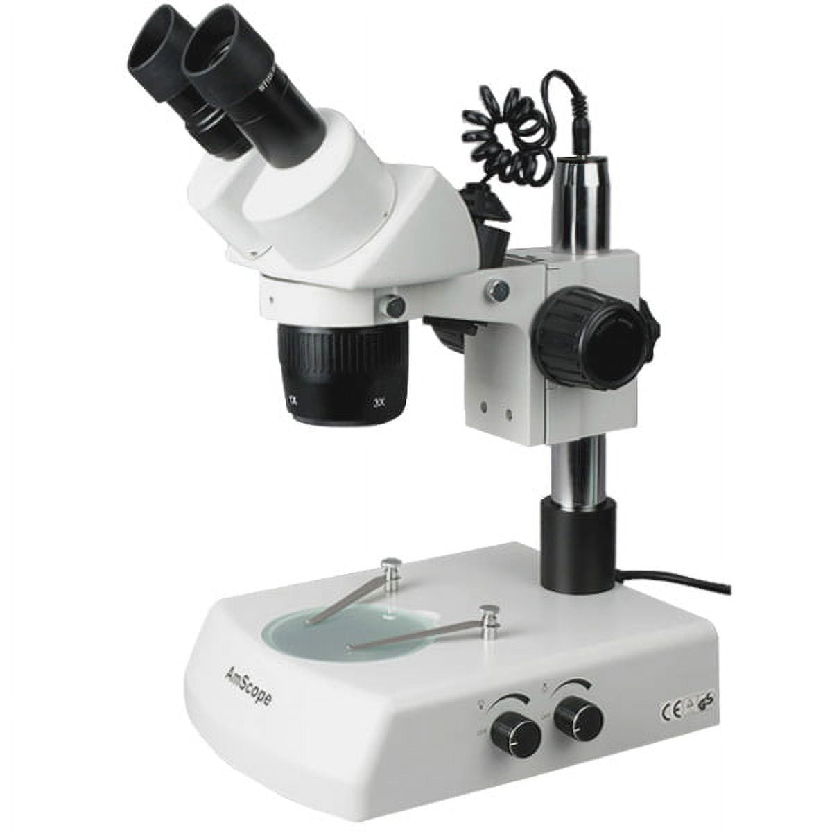 AmScope 10X-30X Super Widefield Stereo Microscope with Top & Bottom ...