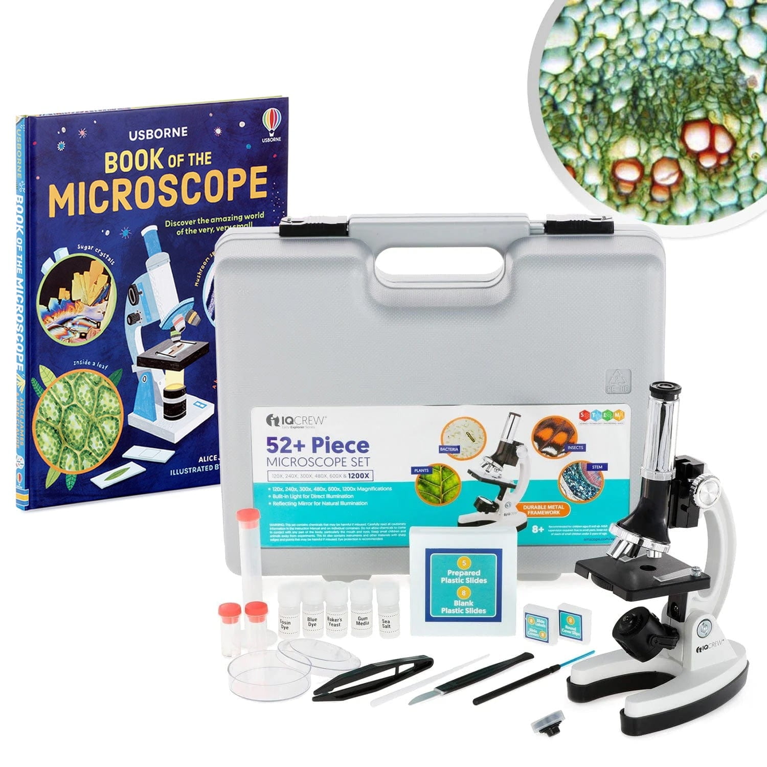 AmScope Science STEM Toy: 120X-1200X Kids Beginner Compound Microscope ...
