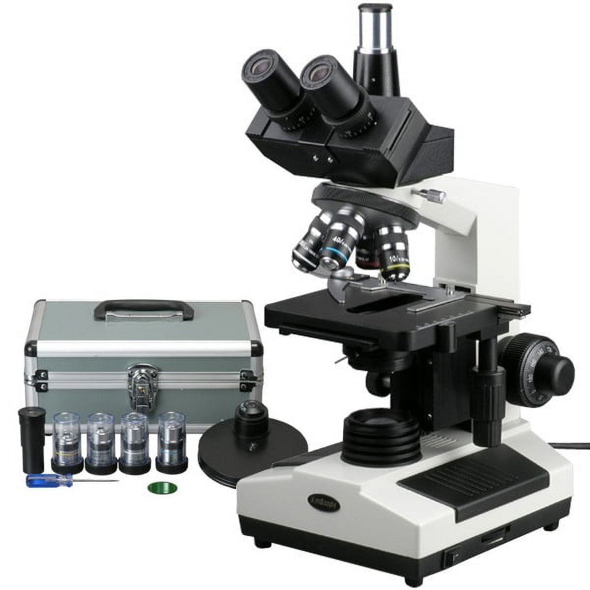 AmScope 40X-1600X Phase Contrast Turret Doctor Veterinary Trinocular ...
