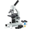 AmScope 40X-2000X Cordless Student LED Biological Compound Microscope ...