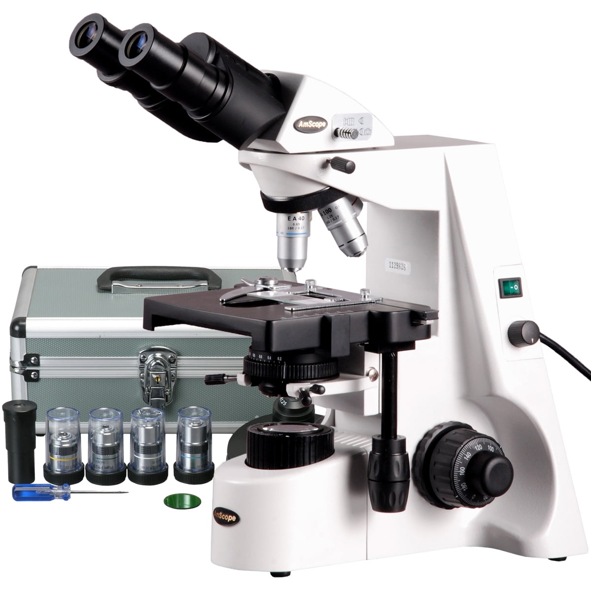 AmScope 40X-2500X Professional Infinity Phase Contrast Kohler Compound Microscope New - Walmart.com