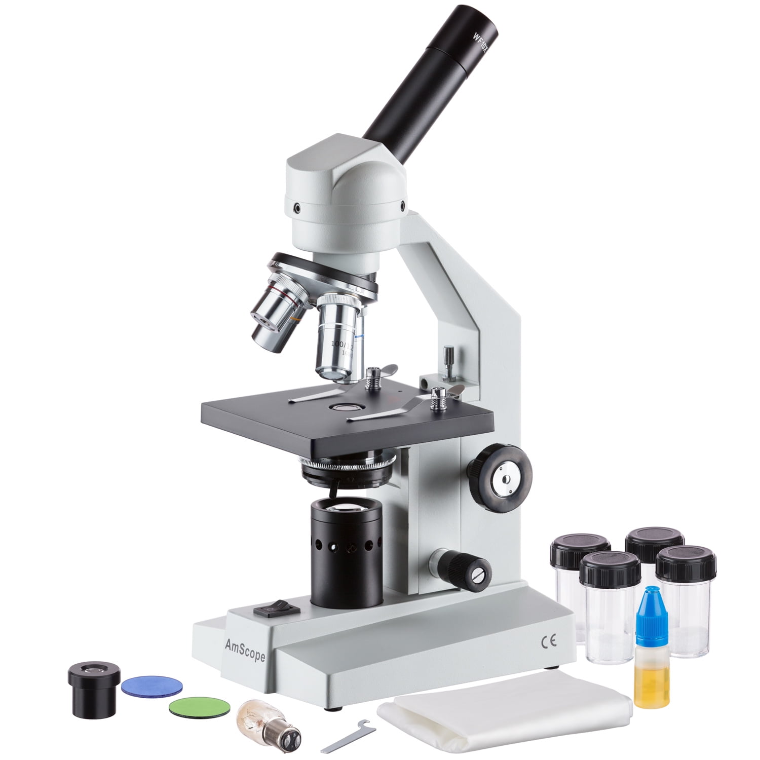 AmScope 40x-2500x Advanced Home School Compound Microscope - Walmart.com