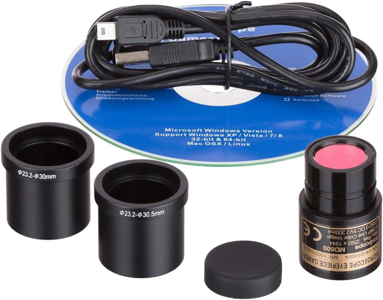 AmScope 5.0 MP USB Still & Live Video Microscope Imager Digital Camera ...