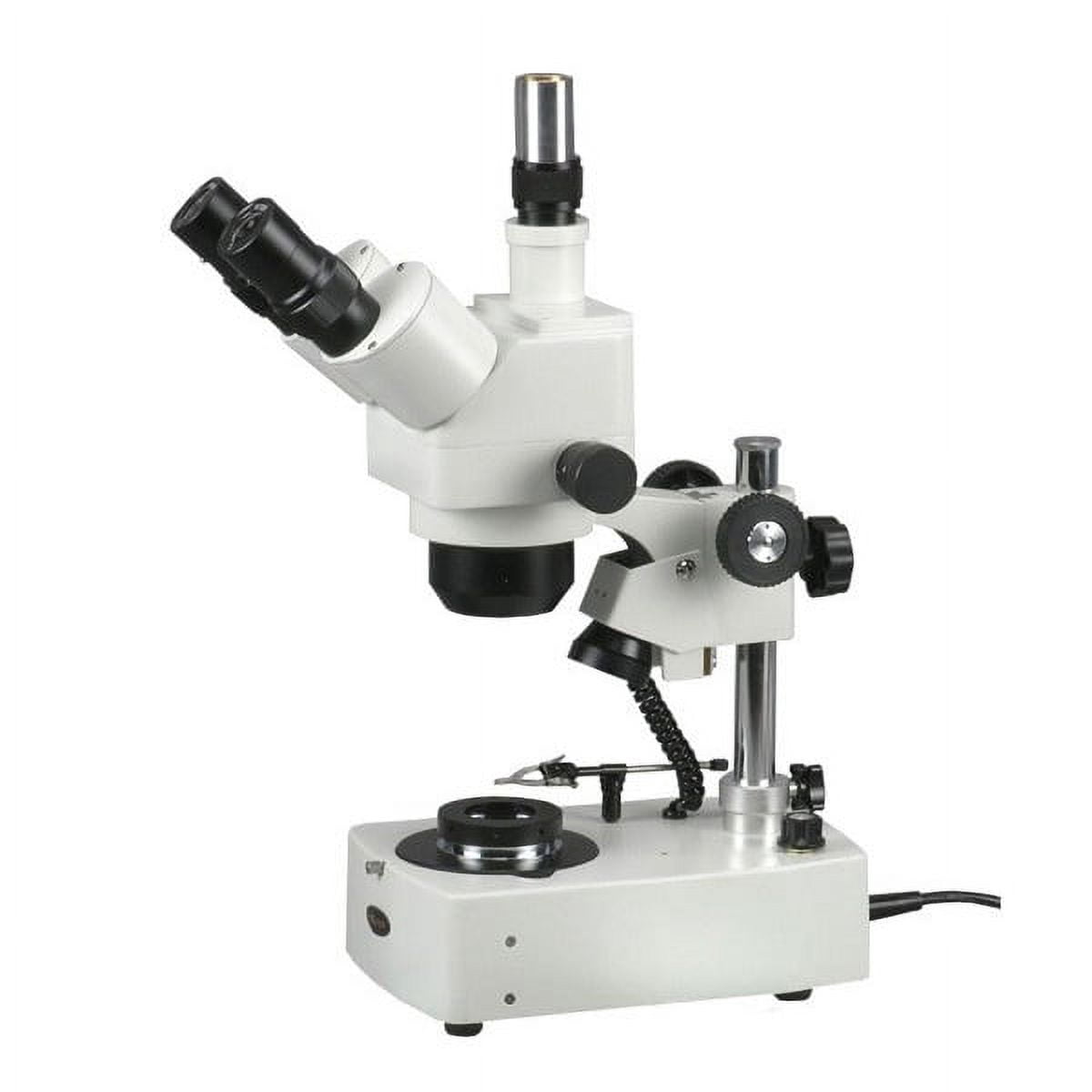 AmScope 5X-80X Darkfield Jewelry Gem Trinocular Zoom Stereo Microscope ...