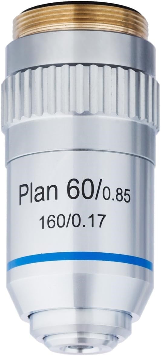 AmScope 60X Plan Achromatic Objective Lens with Knurled Ring - Walmart.com