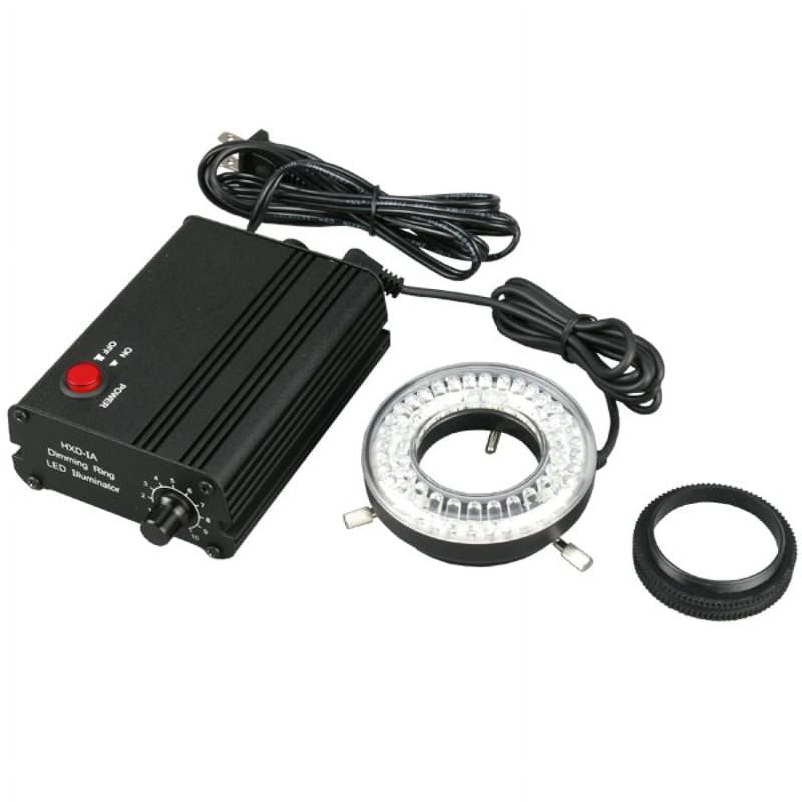 AmScope 80-LED Microscope Ring Light Black with Metal Body and Adapter ...