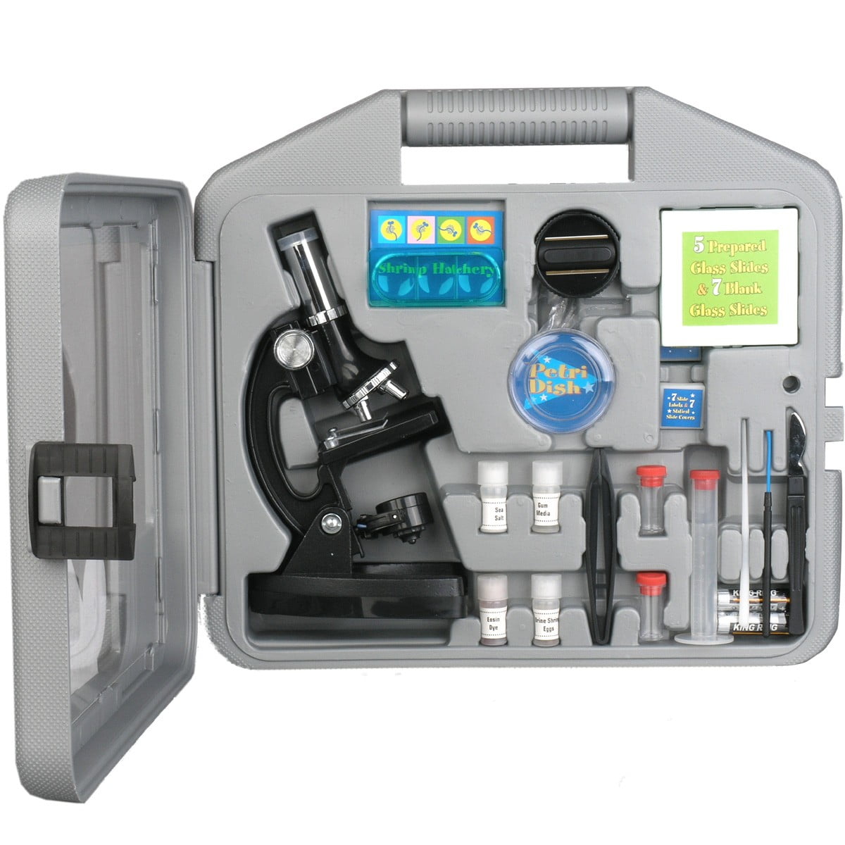 AmScope Kids Compound Biological Microscope Kit, 120X-1200X, STEM ...