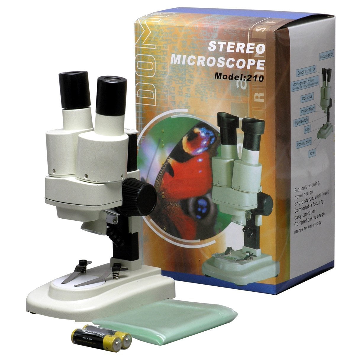 AmScope AMSCOPE-KIDS Portable LED Stereo Microscope 20X New - Walmart.com