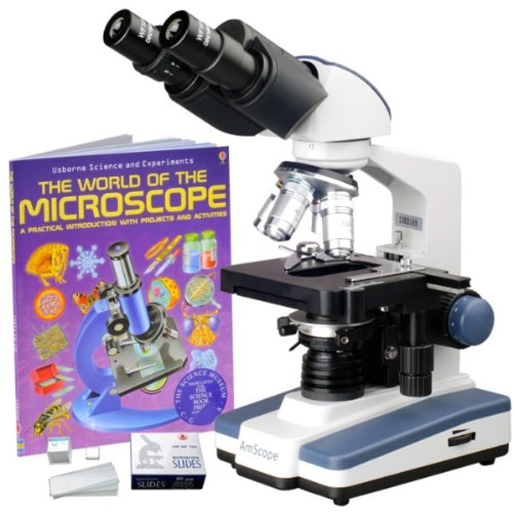 AmScope B120B-WM-BS Siedentopf Binocular Compound Microscope, 40X-2000X ...