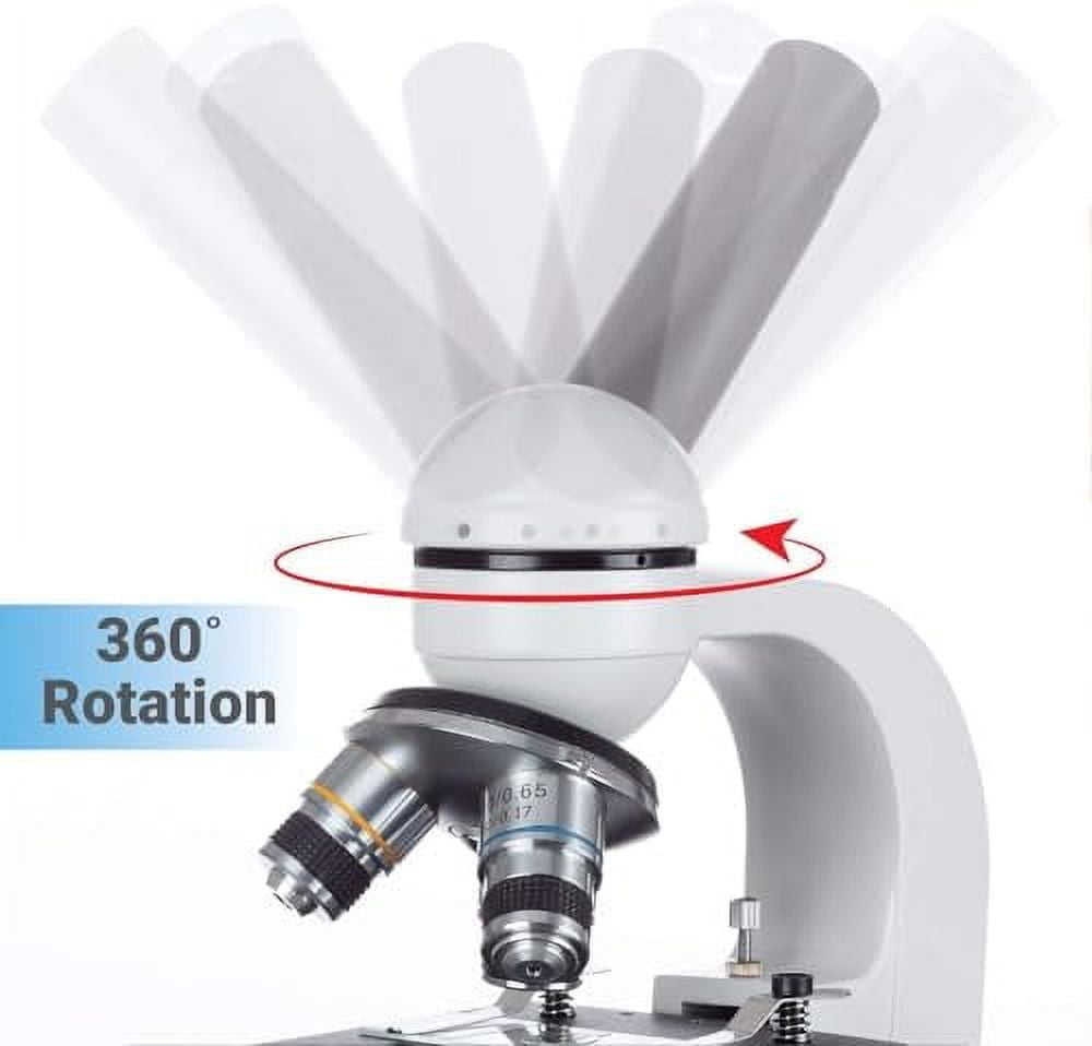 AmScope M150C-E-A 40X-1000X LED Cordless All-Metal Framework Full-Glass ...